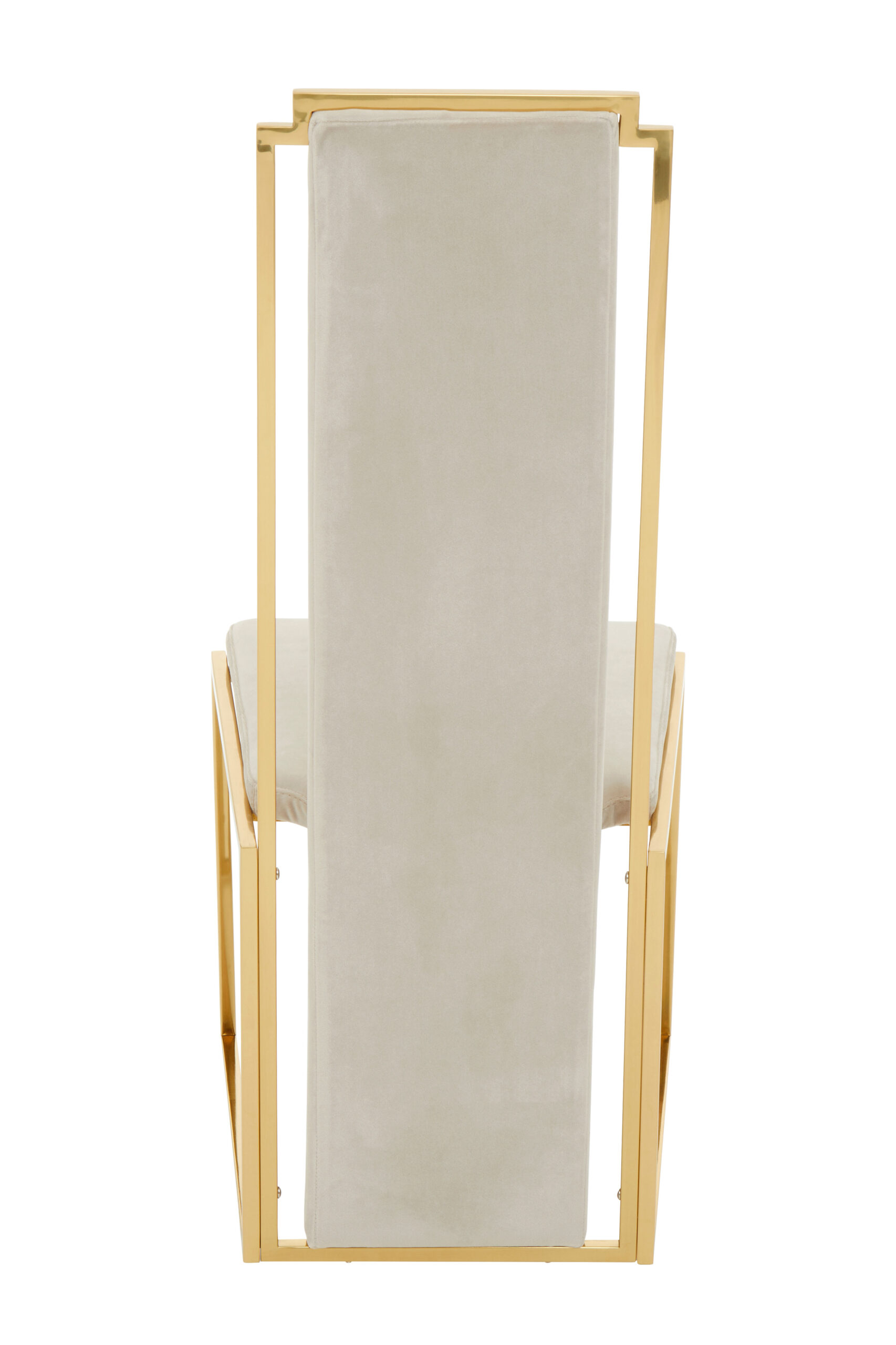 Natural and Gold Tall Back Dining Chair | Jasmine Rose Interiors